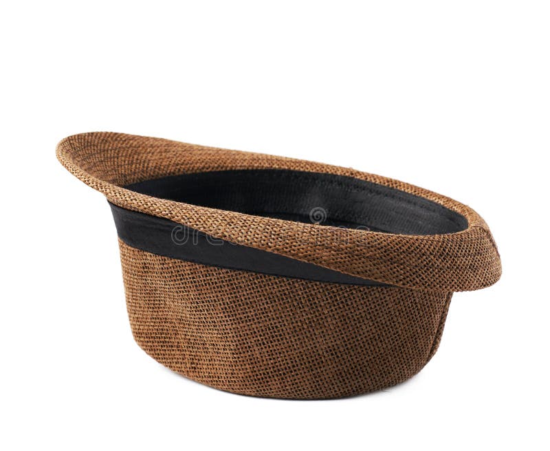 Brown fedora hat isolated stock image. Image of ethnic - 73788621