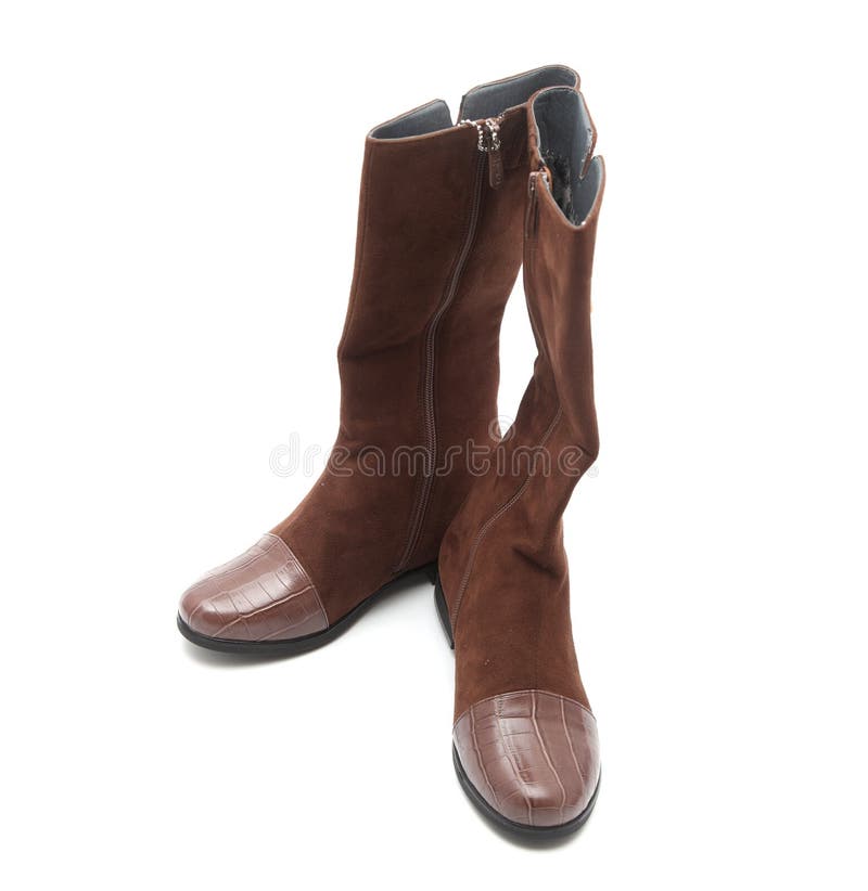 Brown female boots stock photo. Image of comfortable - 44233904