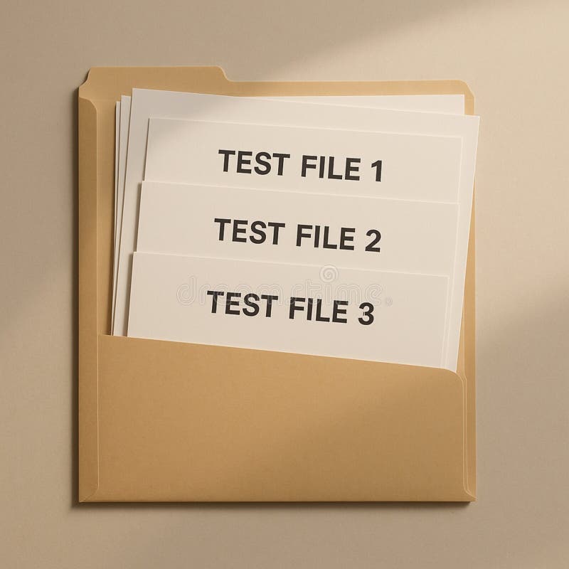 Test File Document Mockup Stock Photo for Exams Stock Illustration ...