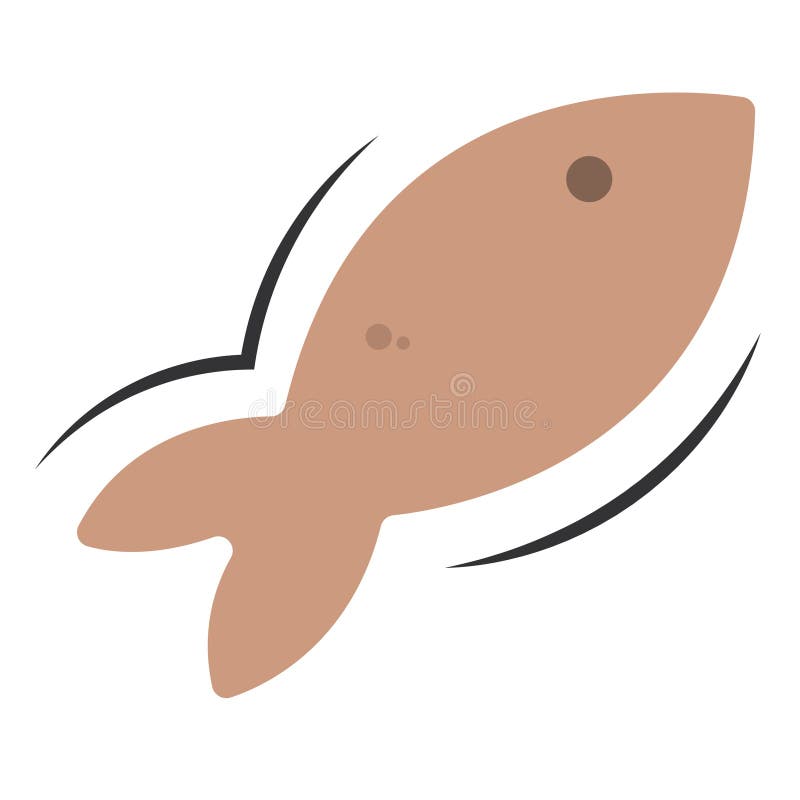 Brown fish cartoon. Vector stock vector. Illustration of cartoon ...