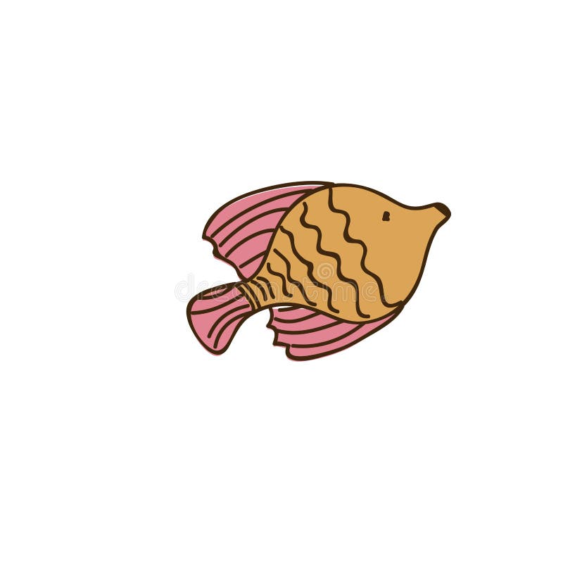 Brown fish icon stock stock illustration. Illustration of colored ...