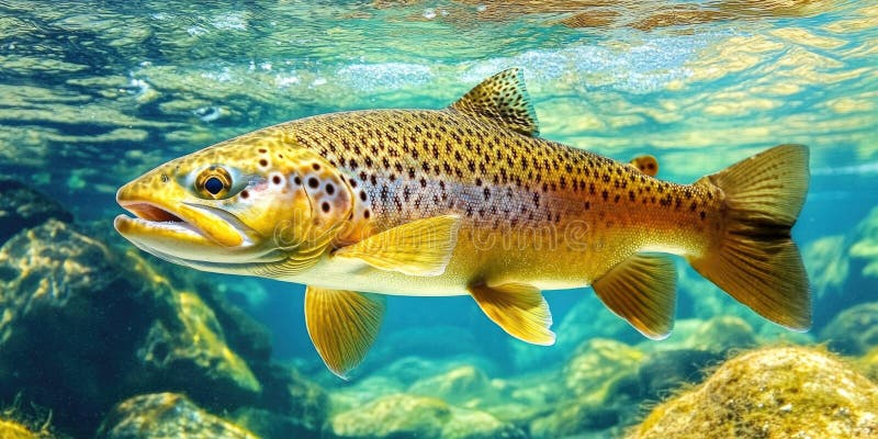 Brown fish in water stock photo. Image of brown, ecosystem - 380356830