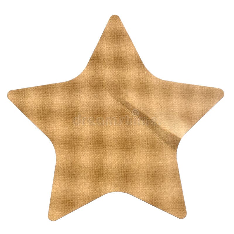 Brown Five-Pointed Star Shape Sticker on White Background Stock Photo ...