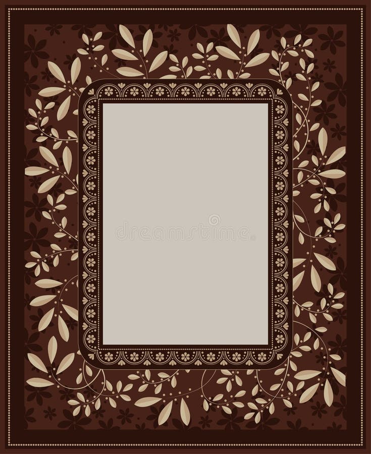 Brown-floral-3 stock vector. Illustration of cream, milk - 29049684