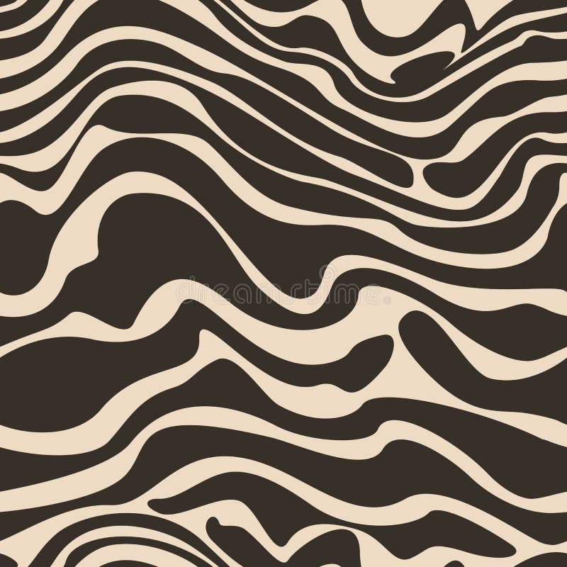 Brown Flowing Lines Seamless Pattern for Fashion Design. Pattern ...