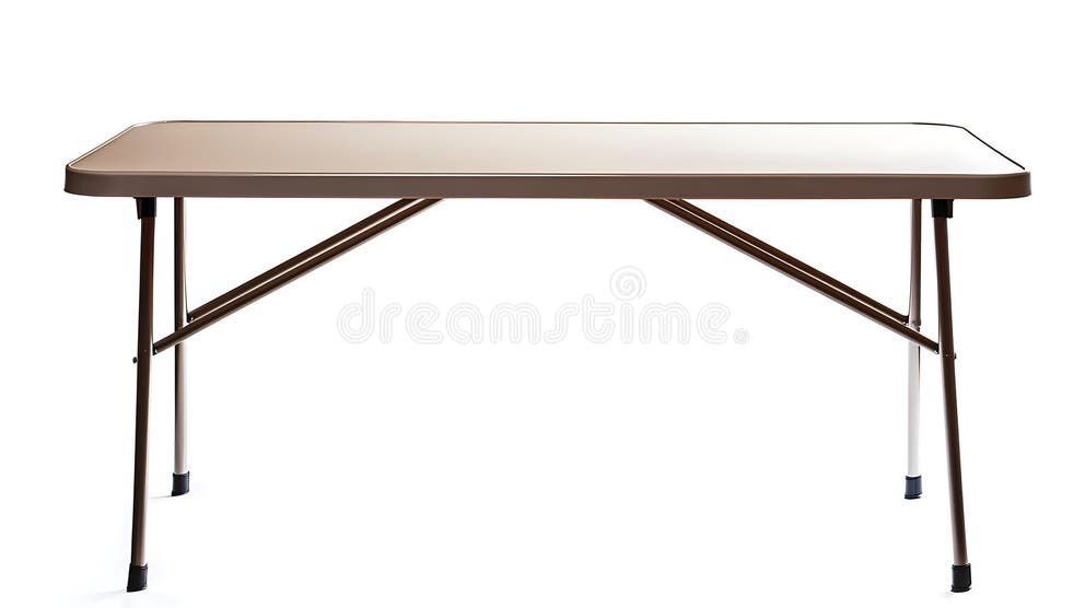 A Brown Folding Table with Four Legs Stock Illustration - Illustration ...