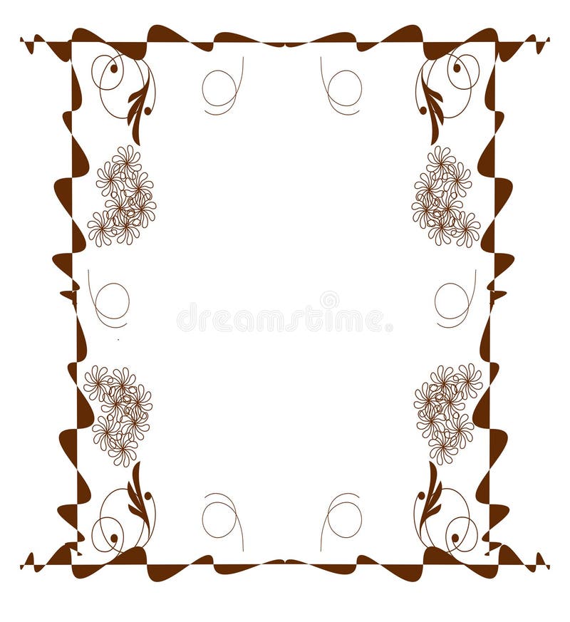 Brown frame stock vector. Illustration of design, group - 41955252