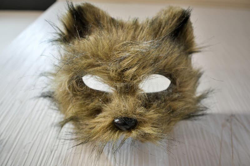 Fury fox mask stock photo. Image of animal, textile - 344463376