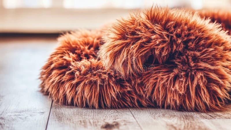 Brown Fuzzy Texture is Showcased in a Close-Up of Soft, Plush Fabric ...
