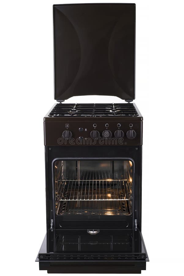 Brown Gas Stove Isolated on a White Background Stock Photo - Image of ...
