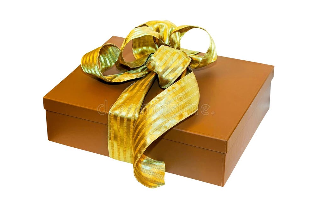 Brown gift angle stock photo. Image of wrapped, present - 12110356
