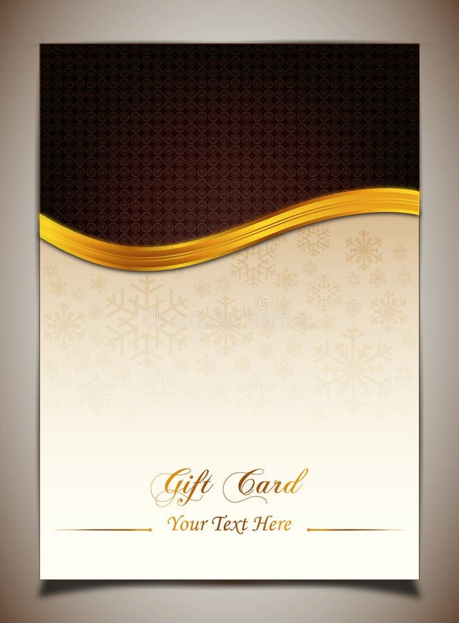 Brown gift card stock vector. Illustration of invitation - 34667320