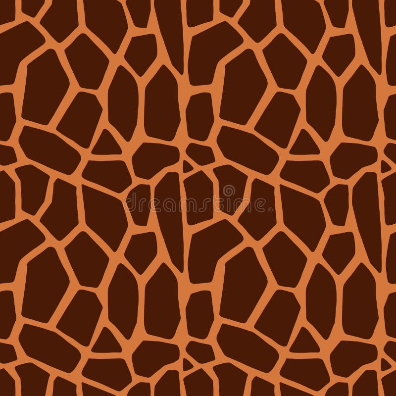 Brown Giraffe Skin Seamless Pattern. Vector Animal Giraffe Texture ... Brown Giraffe Skin Seamless Pattern. Vector Animal Giraffe Texture ...