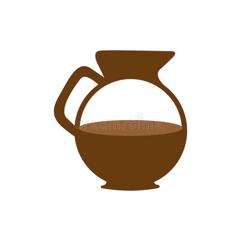 Brown Glass Jar of Coffee with Handle Stock Illustration - Illustration ...