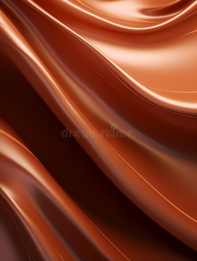 Brown Glossy Surface Creative Abstract Wavy Texture. Stock Illustration ...