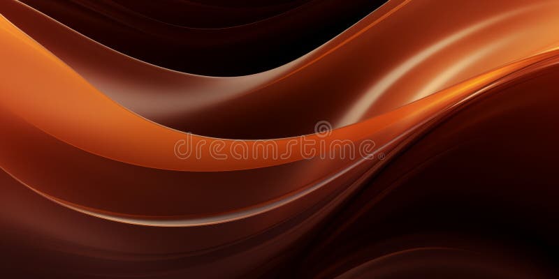 Brown Glossy Surface Creative Abstract Wavy Texture. Stock Illustration ...