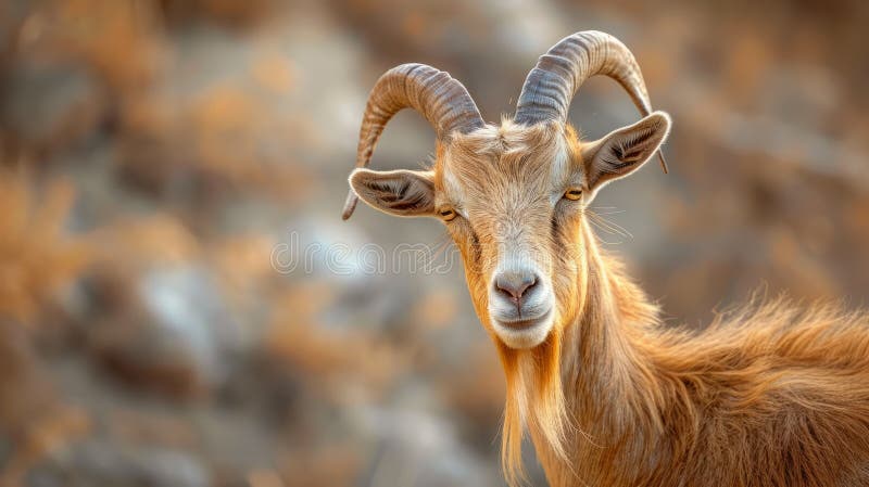 Macro Texture of a Brown Goat Displaying Features in Natural Habitat ...