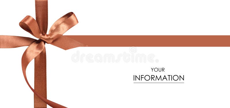 Brown Gold Ribbon Bow Gift Pattern Stock Photo - Image of decor ...