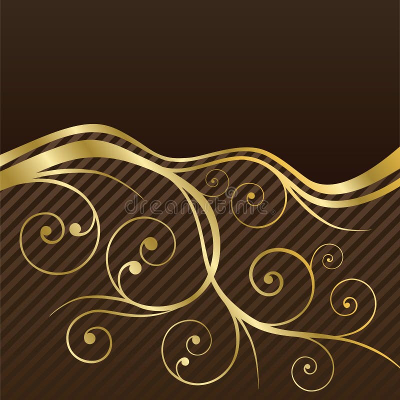 Gold Vector Swirl