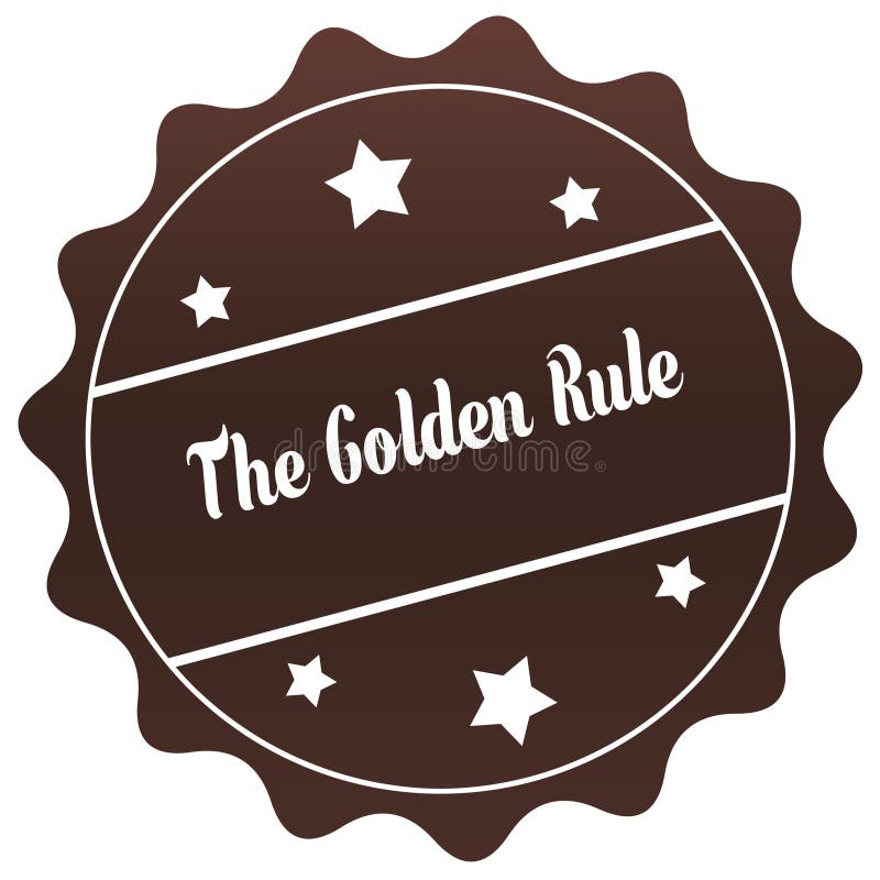 The GOLDEN RULE on Green 3d Button. Stock Illustration - Illustration ...