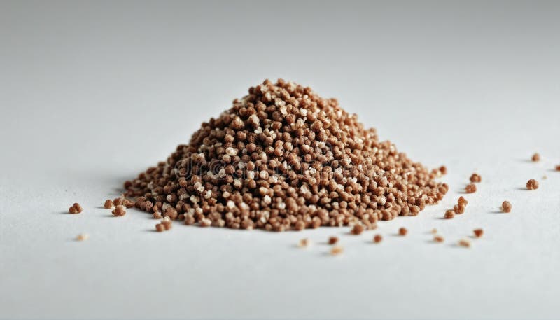 Brown Granules of Material Piled on a Smooth Surface in a Well-lit ...