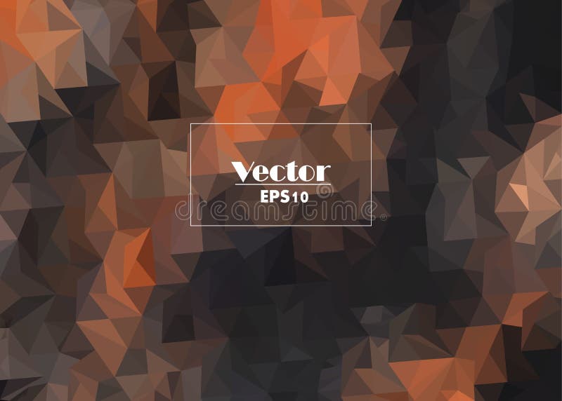Brown Gray Orange Abstract Digital Vector Image Stylized from Triangles ...