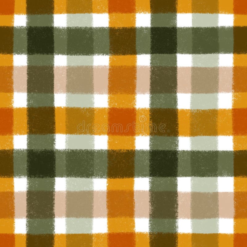Brown and Green Gingham Check Plaid, Pattern Illustration Stock ...