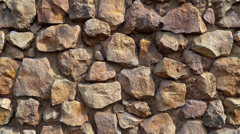 Brown and Grey Rough Stone Wall Texture Background Stock Illustration ...