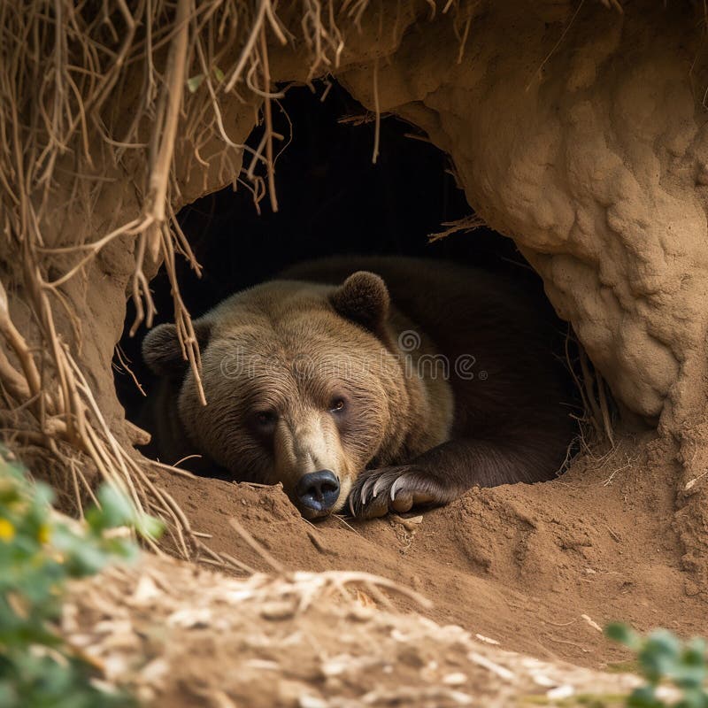 Sleeping Bear In Cave