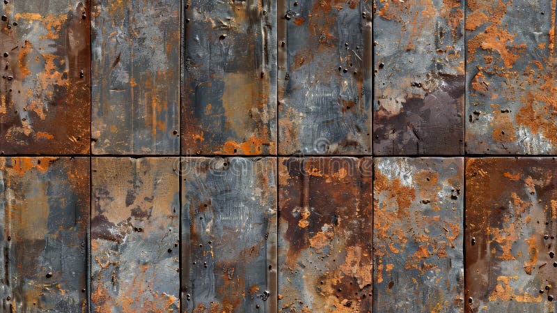Brown Grunge Texture Covers Worn Metal Wall Stock Illustration ...