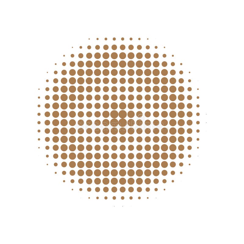Brown Halftone Logo. Abstract Modern. Texture Dots. Dot Modern. Circle ...