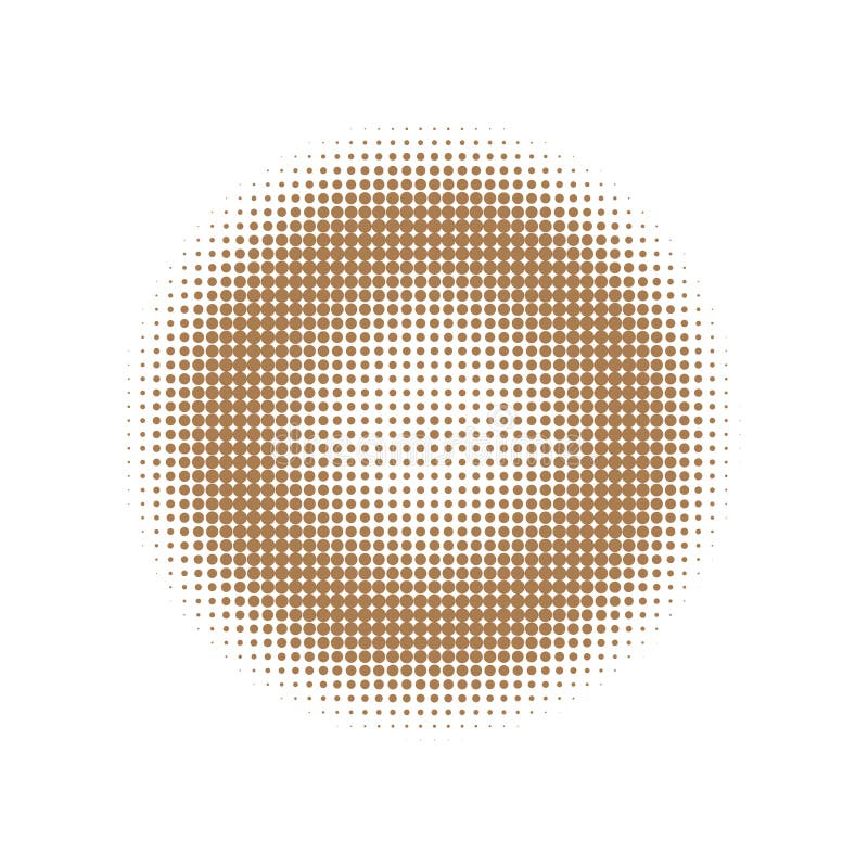 Brown Halftone Shape. Abstract Logo. Texture Half. Dot Art. Circle ...