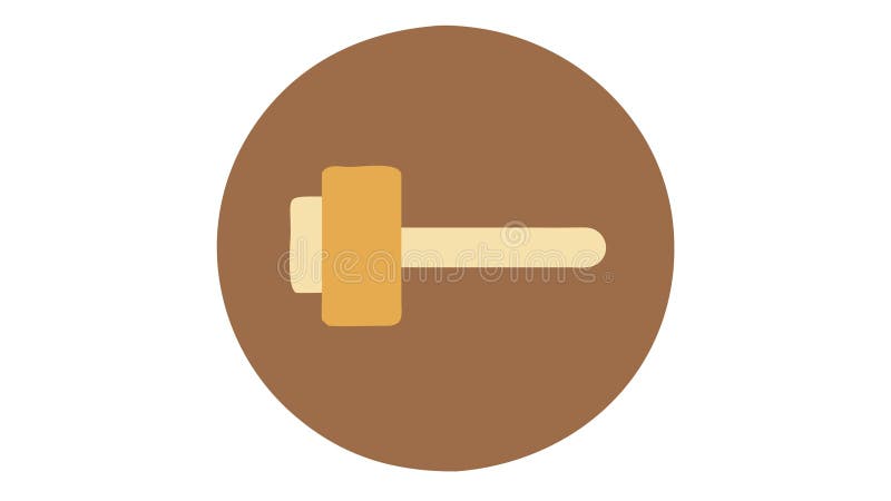 Brown Hammer Tool Icon, for Construction or Repair , Vector Design ...