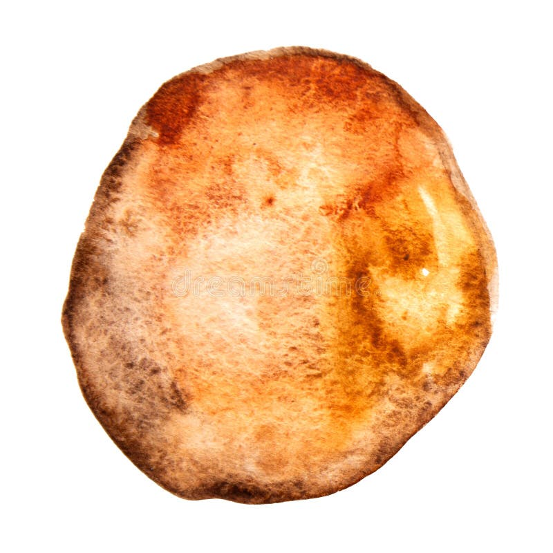 Brown Hand Drawn Watercolor Drops Round Banner Stock Image - Image of ...