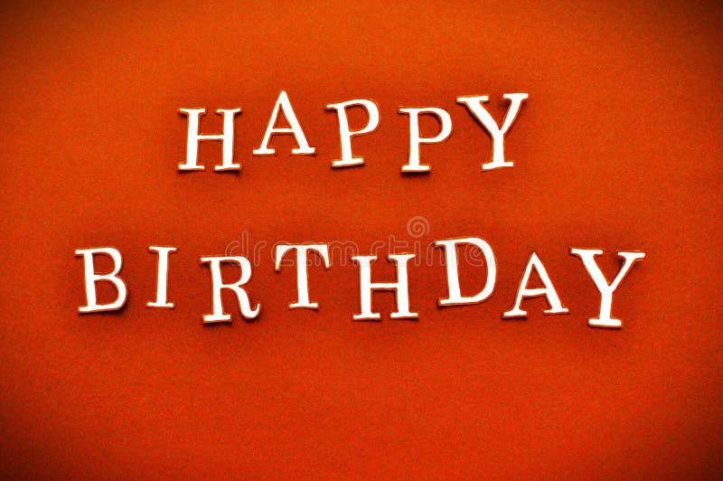 Brown happy birthday card stock image. Image of presentation - 337816919