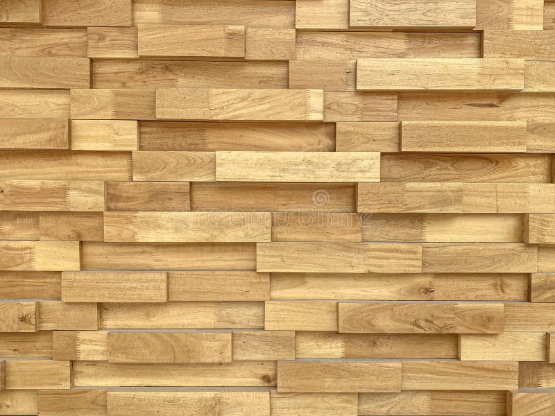 Brown Hardwood Brick Block Shape Pattern Design Wall Background. Stock ...