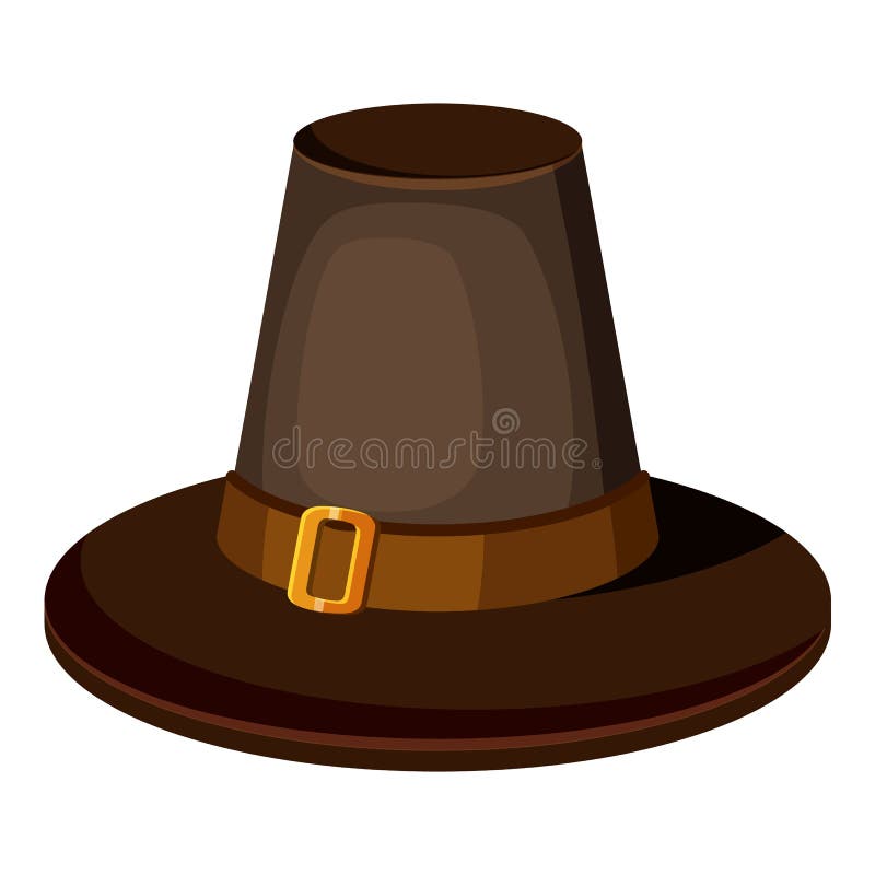 Brown Hat Icon, Cartoon Style Stock Illustration - Illustration of logo ...
