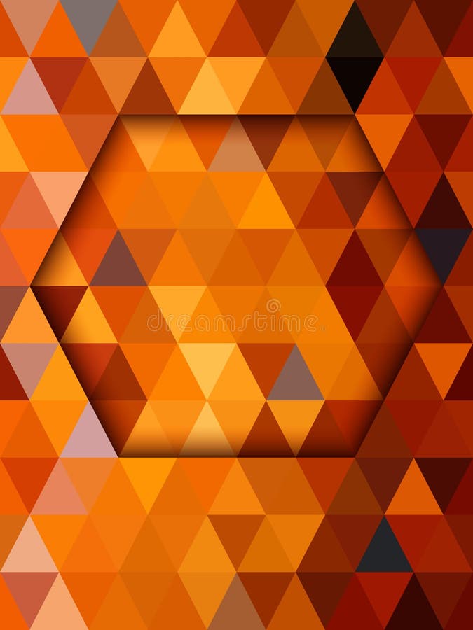 Brown Hexagon and Shadow on Triangle Pattern Stock Vector ...