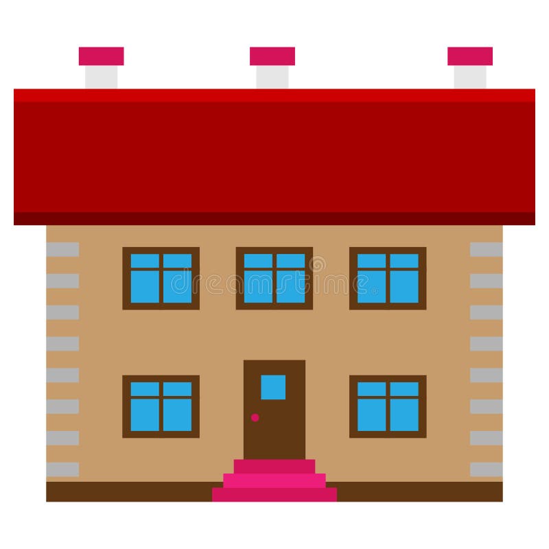 Brown house stock vector. Illustration of mansion, living - 85076979