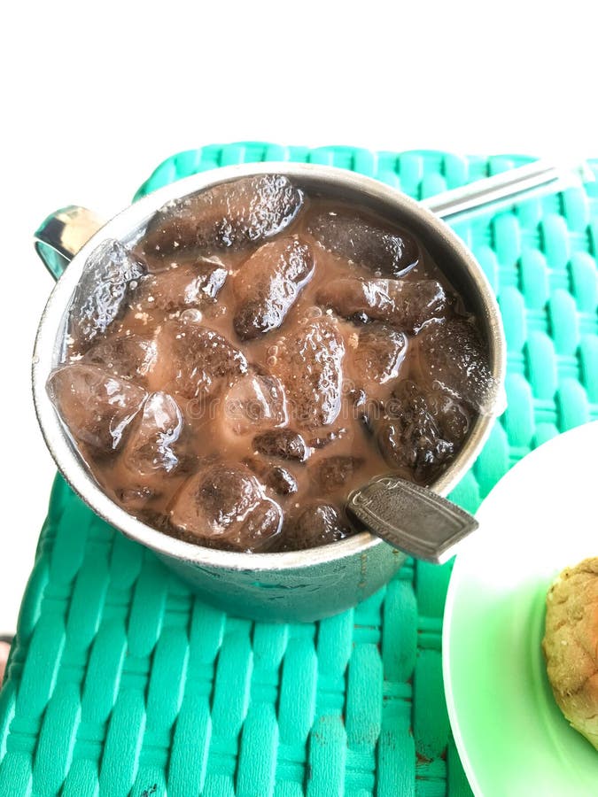 Brown Ice in an iron glass stock image. Image of healthy - 272261235