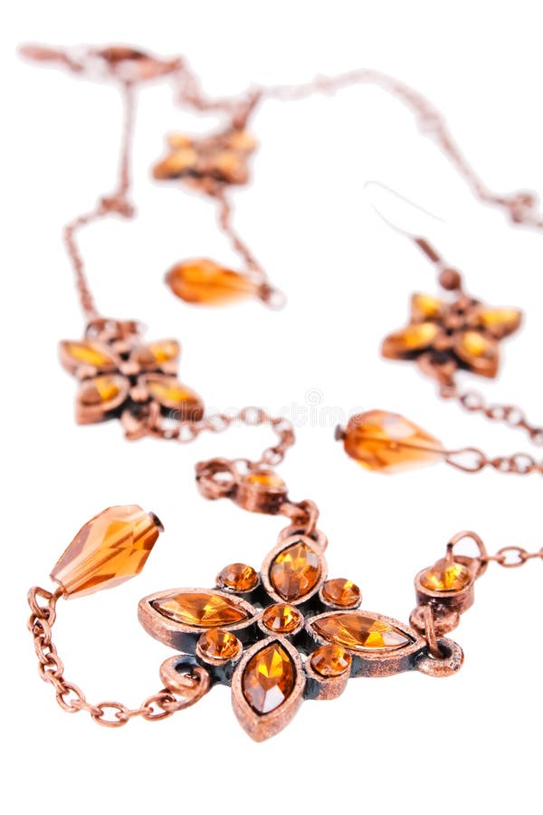 Brown jewelery stock image. Image of circle, neck, necklate - 9511139