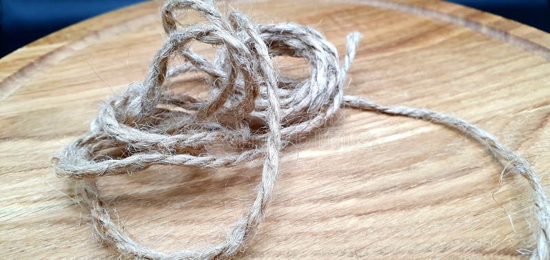 Brown Jute Closeup. Natural Brown Rope. Rope Isolated. Stock Image ...