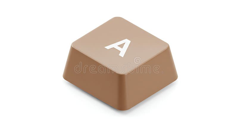Brown Keyboard Key "a" Stock Illustration - Illustration of leather ...