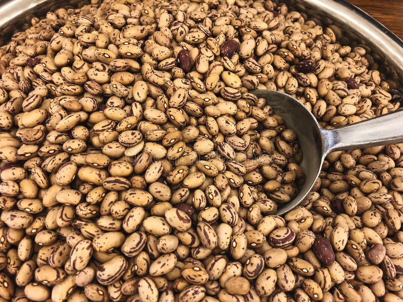 Brown Kidney Beans with Metallic Scoop Close Up. Stock Photo - Image of ...