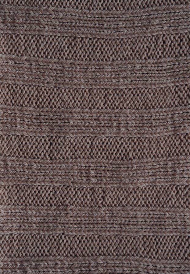 Brown Knitted Textured Background, Knit with the Front and Back Loops ...