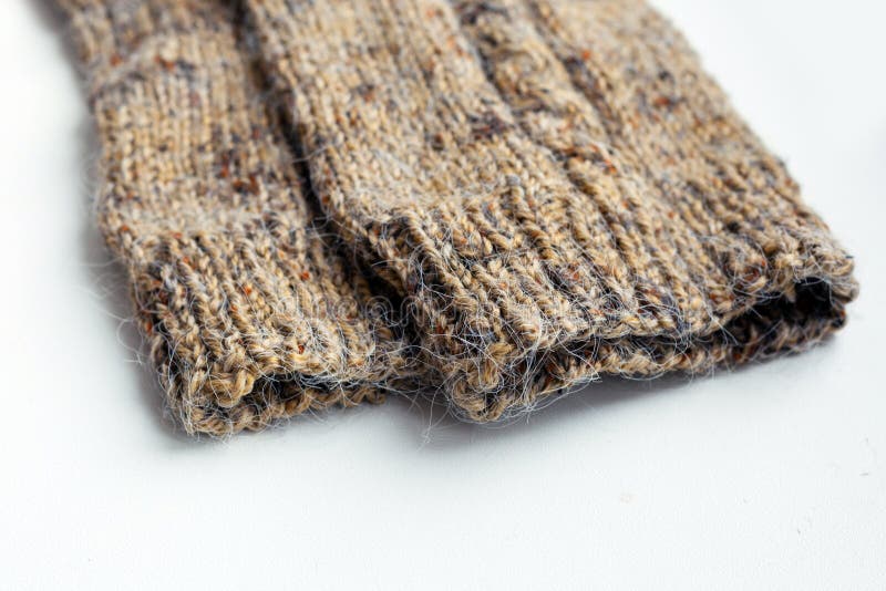 Brown Knitting Wool Texture Background Socks Stock Image - Image of ...