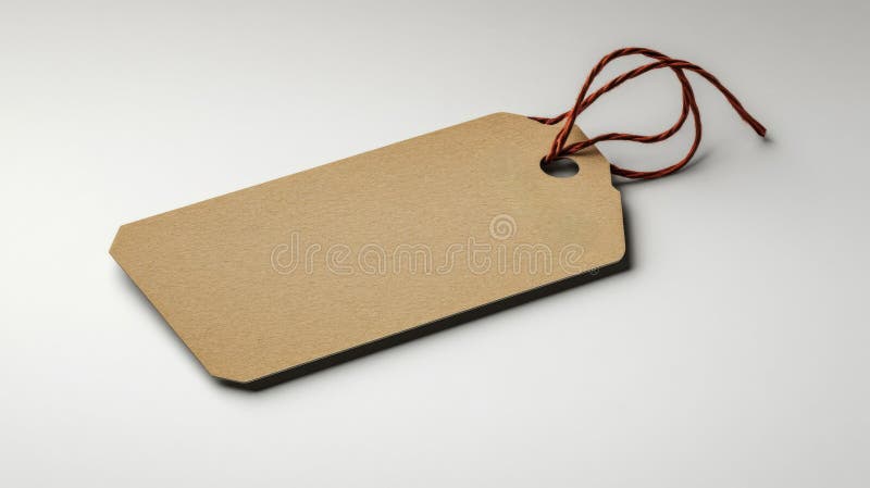 Brown Kraft Paper Tag with String Stock Illustration - Illustration of ...