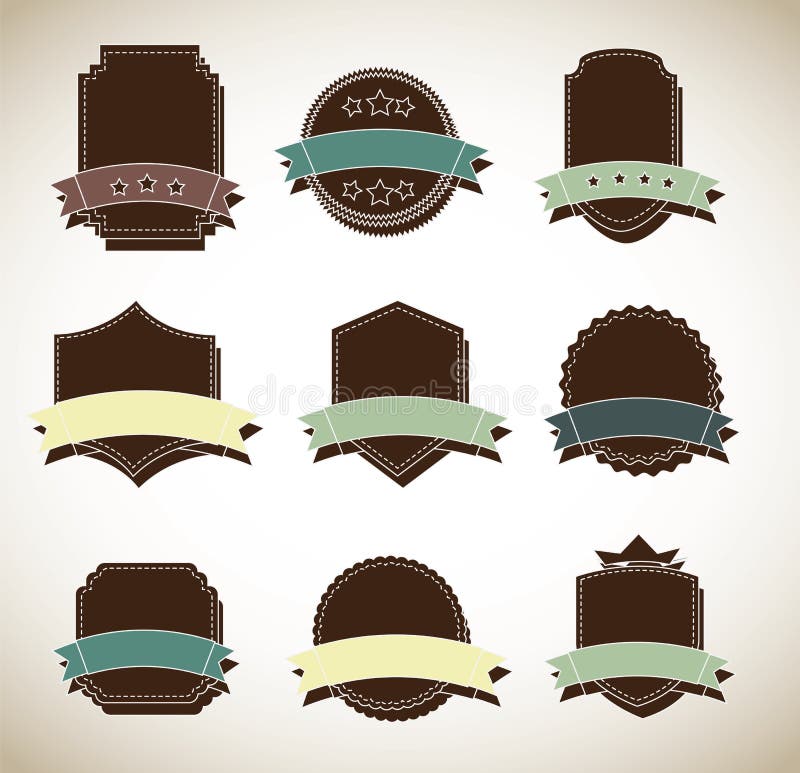 Brown labels stock vector. Illustration of packaging - 26814852