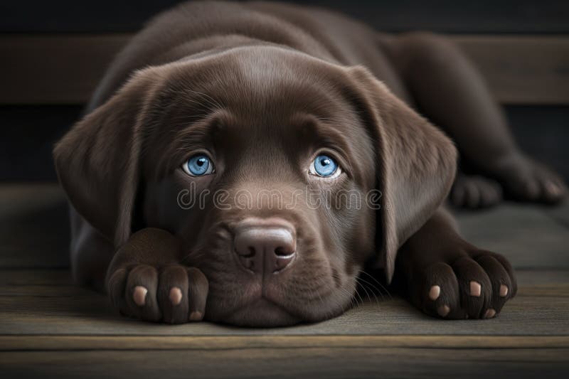 A Brown Labrador Retriever Puppy is Bored. Generative AI Stock Image ...