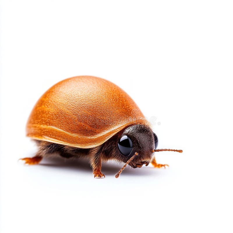 Brown Ladybug on White Background Stock Illustration - Illustration of ...